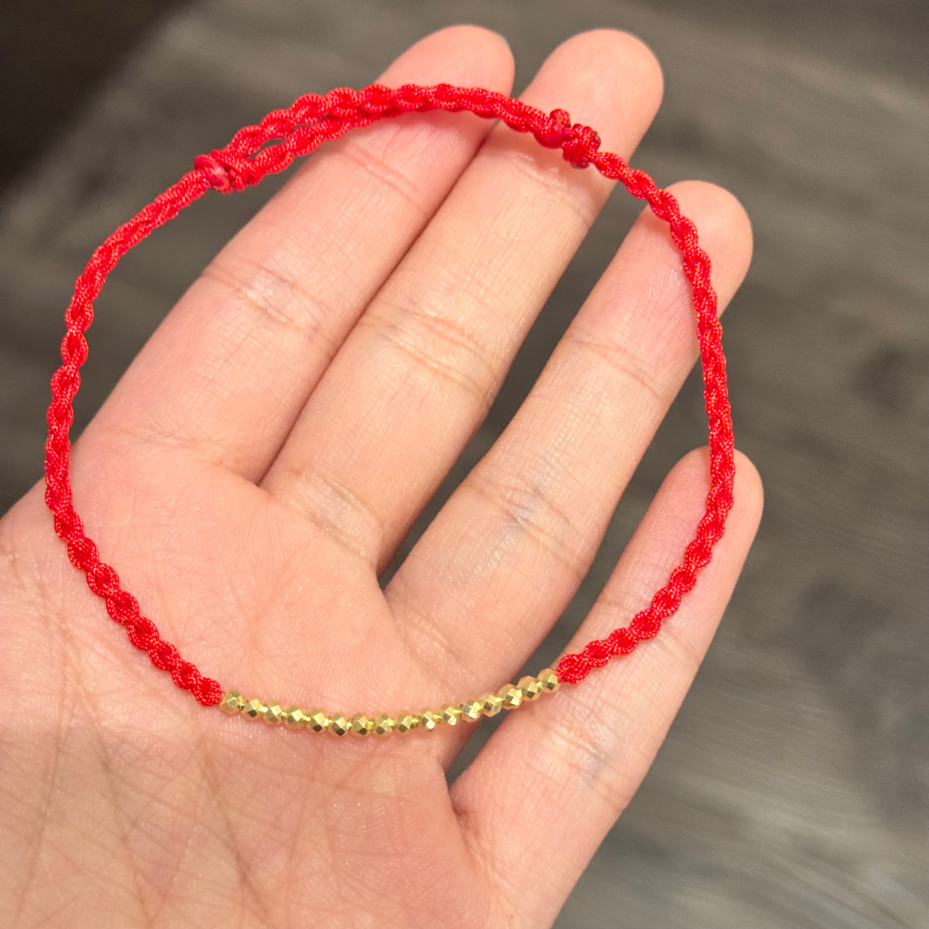 18K Solid Gold Sparkling Disco Red Bracelet – Monkey Lady