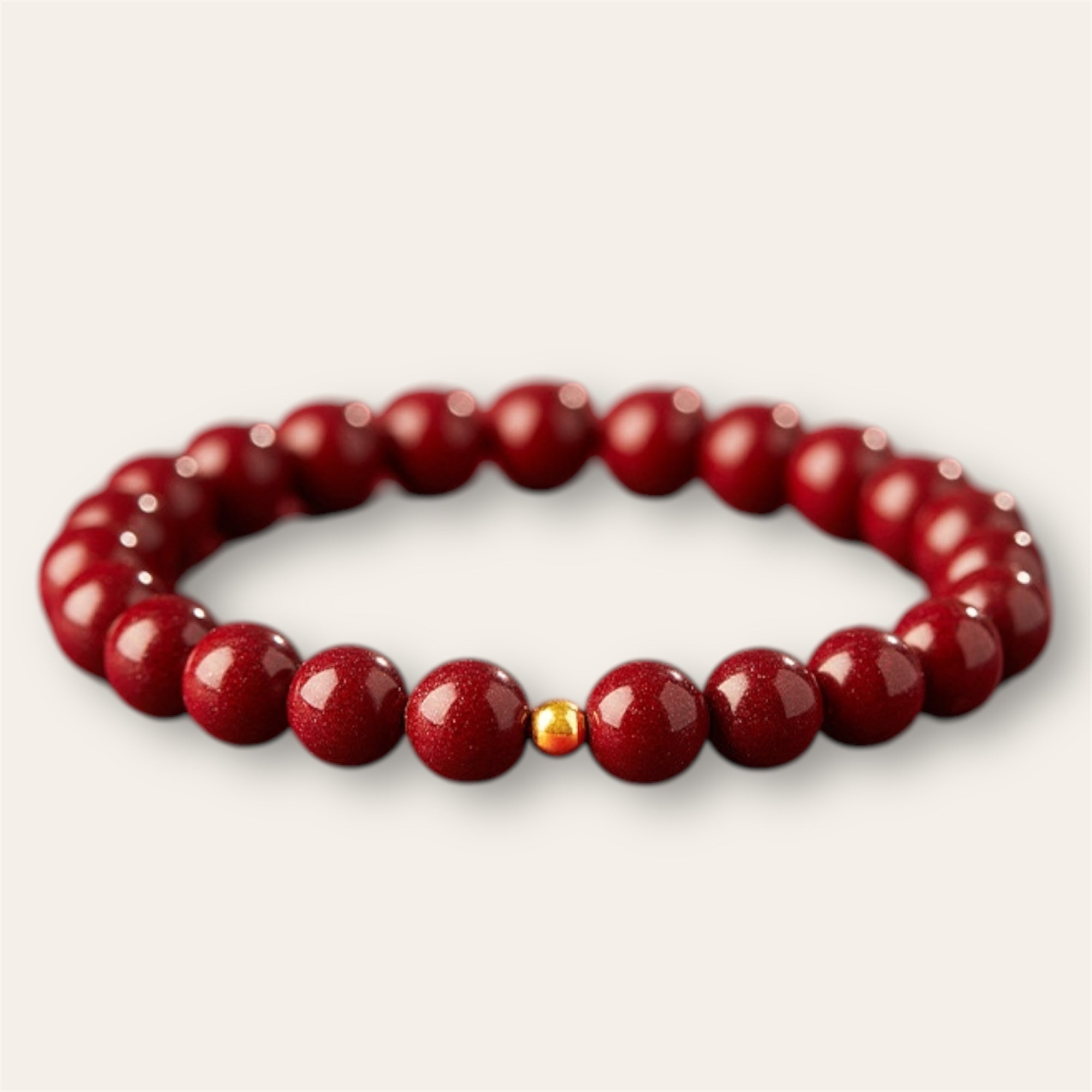 朱砂手串足金Cinnabar Solid Gold Bracelet – Monkey Lady